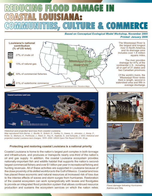 Reducing flood damage in coastal Louisiana: Communities, culture ...