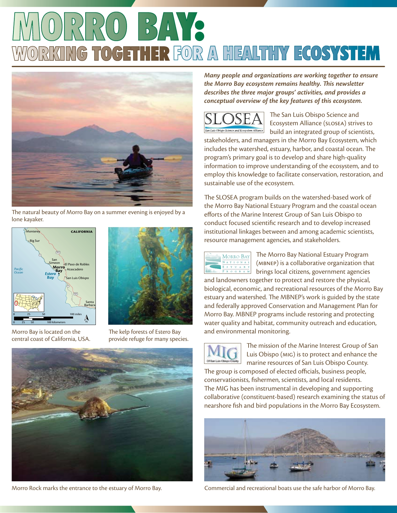 Morro Bay: working together for a healthy ecosystem | Publications ...