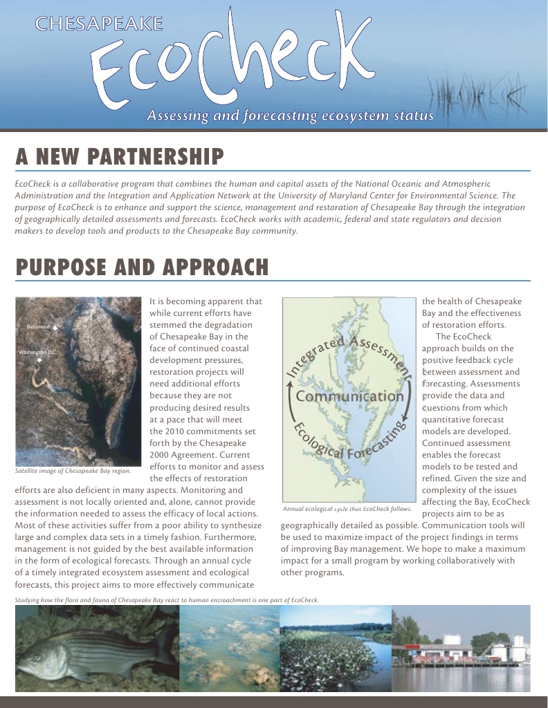 EcoCheck | Publications | Integration and Application Network