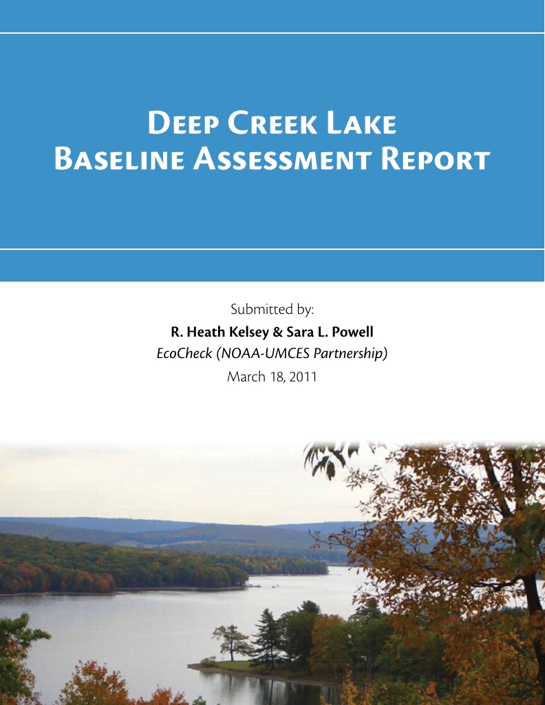 Deep Creek Lake Baseline Assessment Report | Publications | Integration ...