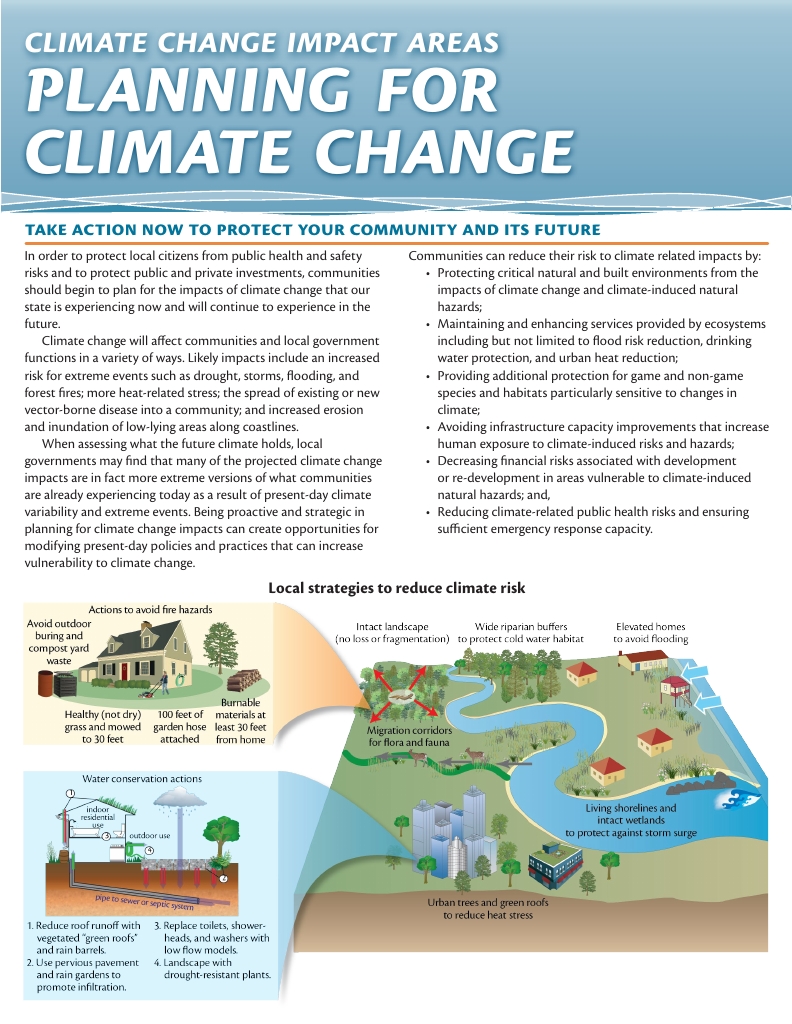 Climate Change Impact Areas: Planning for a changing climate ...