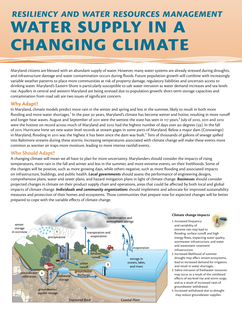 Resiliency and water resources management: Water supply in a changing ...