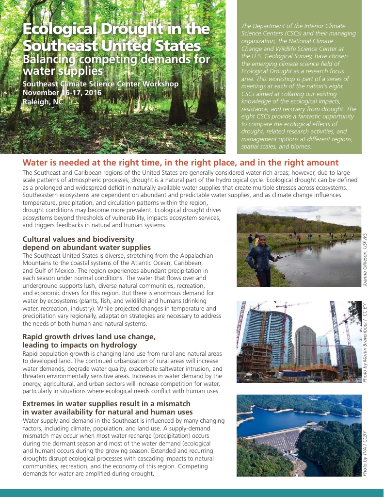 Ecological Drought in the Southeast United States | Publications ...
