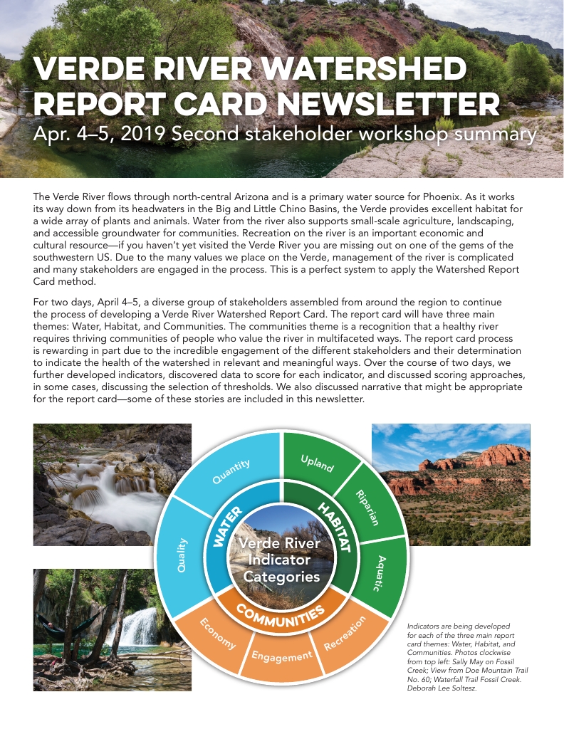 Verde River Watershed Report Card 2nd Newsletter | Publications ...