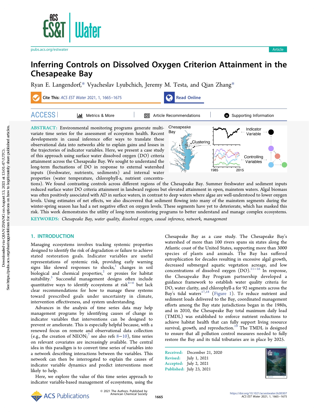 Inferring controls on dissolved oxygen criterion attainment in the ... Inferring controls on dissolved oxygen criterion attainment in the ...