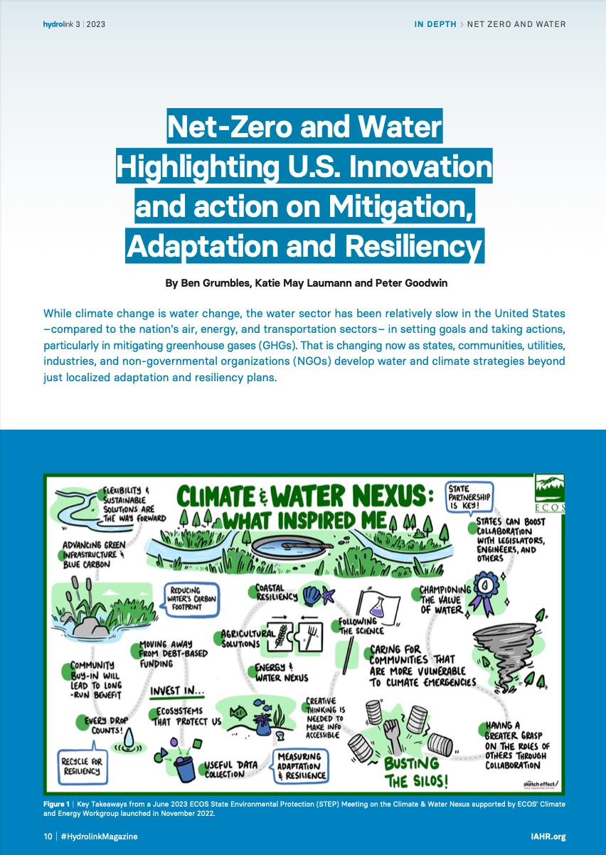 Advancing climate resilience and mitigation in the U.S. water sector | Enewsletter | Integration ...