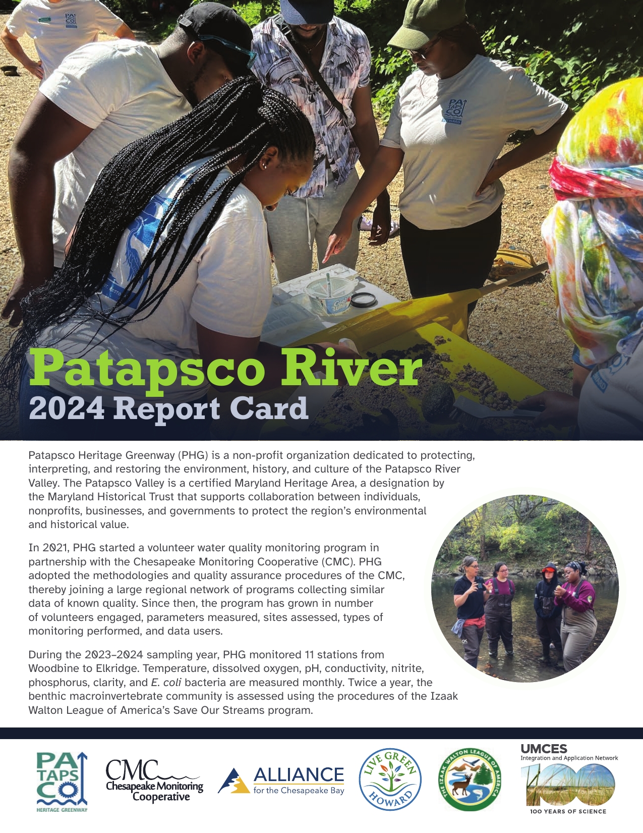 Patapsco River 2024 Report Card | Publications | Integration and Application Network