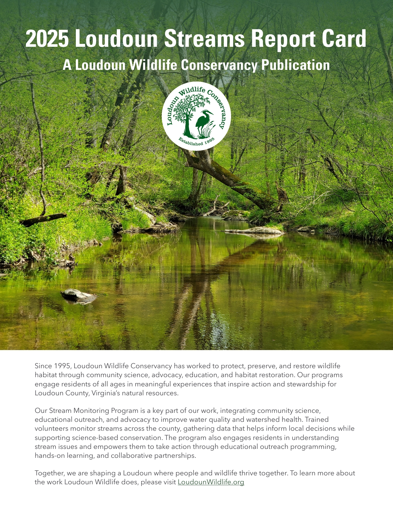 2025 Loudoun Streams Report Card | Publications | Integration and Application Network